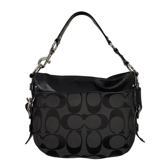 Coach | Bags | Black Coach Signature Hobo Bag | Poshmark